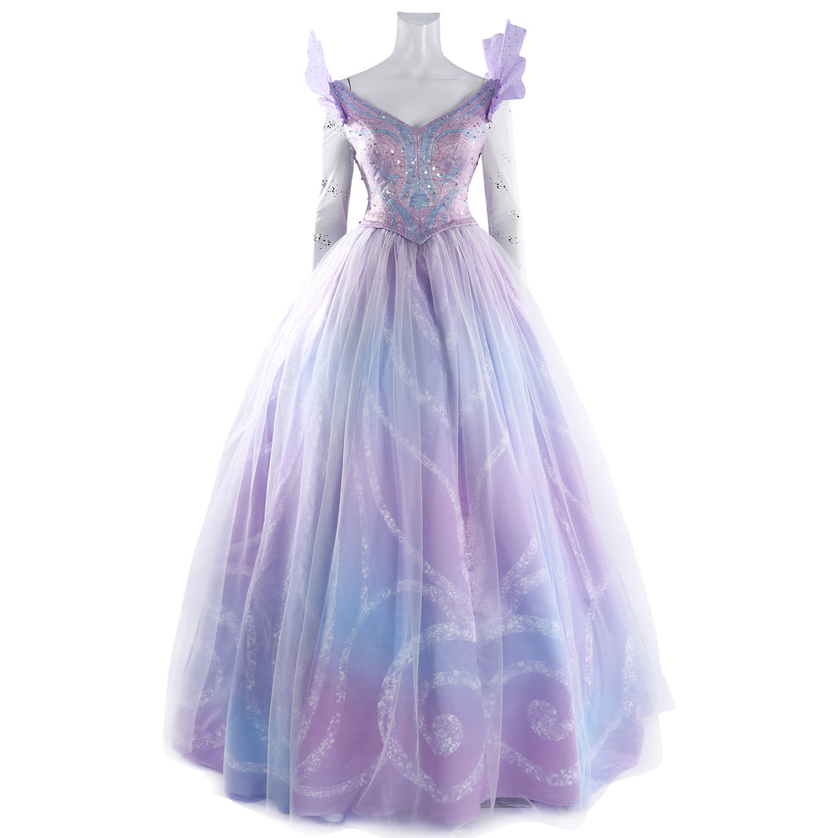 Wicked: For Good Glinda Purple Prom Dress Premium Version Cosplay Cost ...
