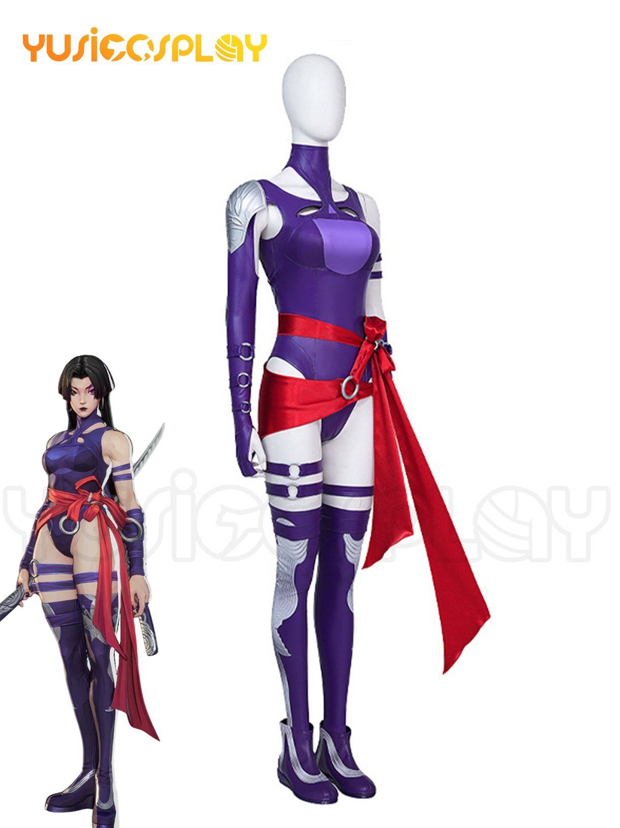 Marvel Rivals Vengeance Psylocke Artificial Leather Cosplay Costume ...