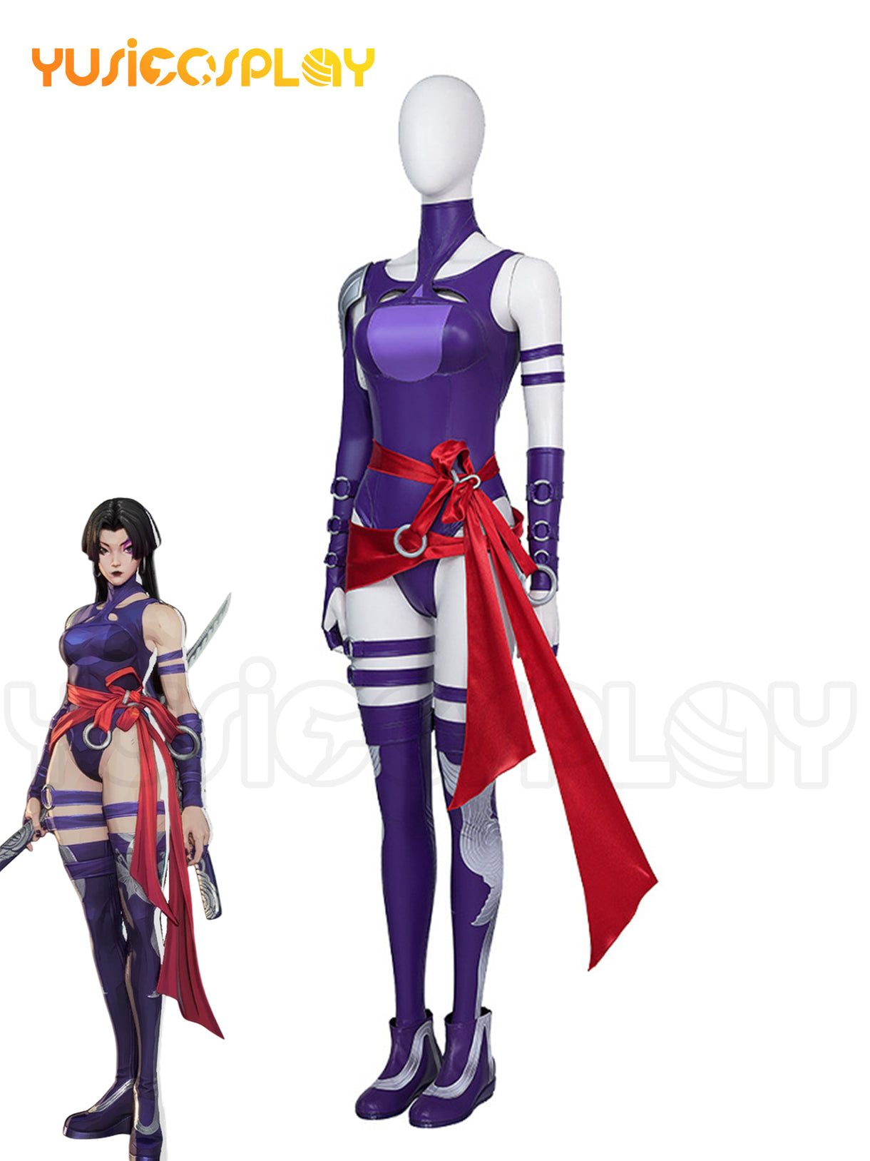Marvel Rivals Vengeance Psylocke Artificial Leather Cosplay Costume – YUSICOSPLAY