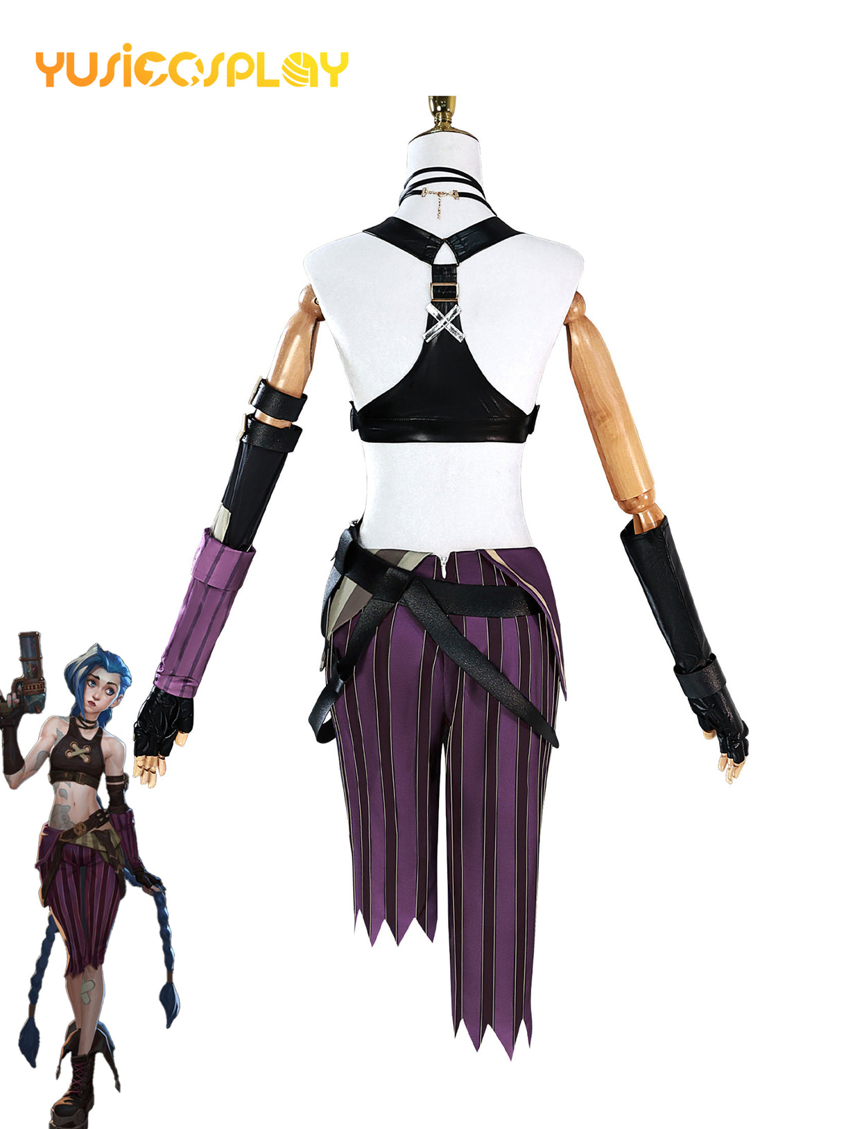 Arcane League of Legends LOL Arcane Jinx Halloween Cosplay Costume ...