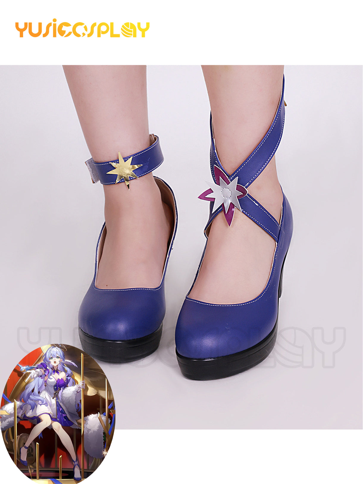 Honkai: Star Rail Robin Blue Cosplay Shoes – YUSICOSPLAY