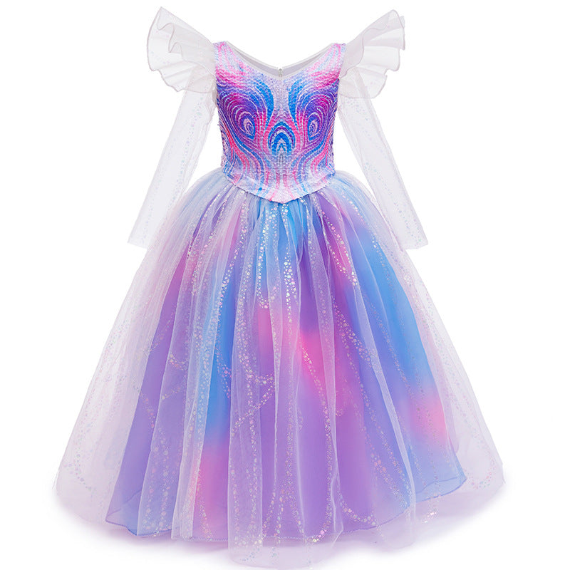 Kid Size Wicked: For Good Glinda Purple Prom Dress Cosplay Costume ...